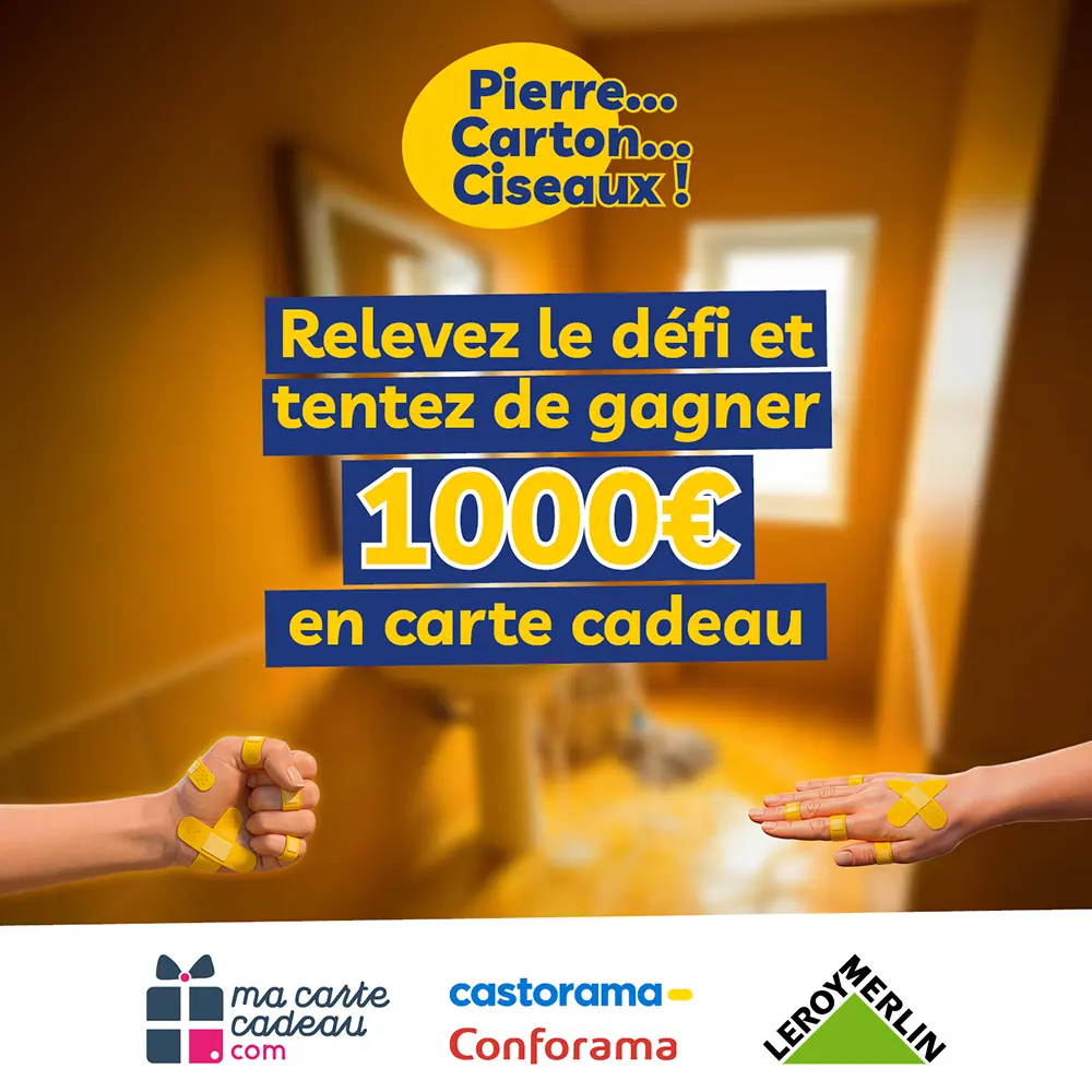 Jeu Pierre, carton, ciseaux : 3 bons d’achat de 1 000 € à gagner
